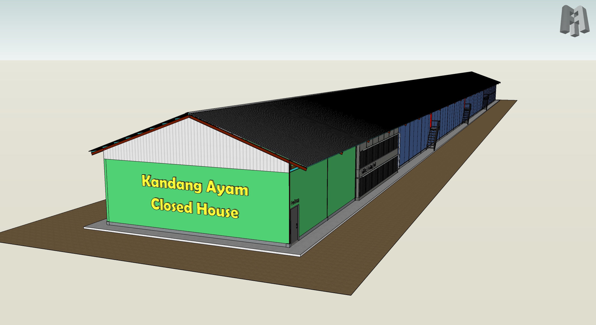 Kandang Ayam Closed House: Gambar, Animasi, dan RAB Lengkap! - arsitek.net